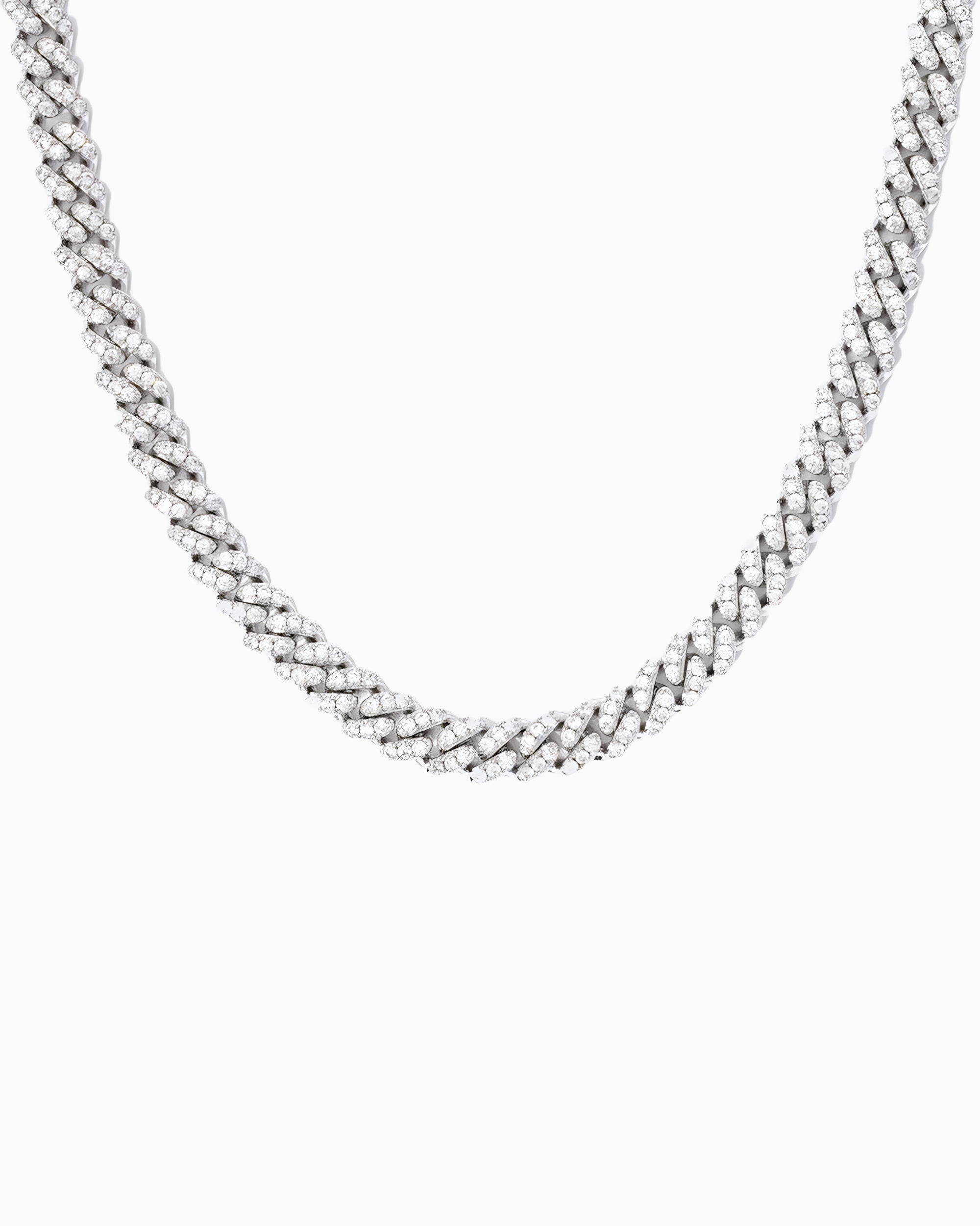 MOISSANITE CUBAN CHAIN. - 6MM WHITE GOLD | Drippy Amsterdam